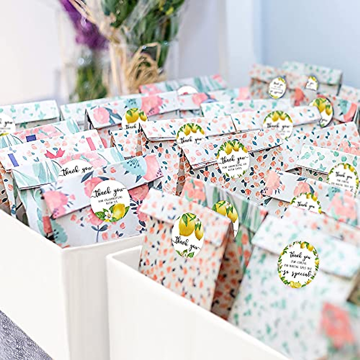 80 Lemon Bridal Shower Stickers, Lemon Birthday Party Thank You Stickers, Lemon Themed Party Favor Labels Stickers(2 Inch)