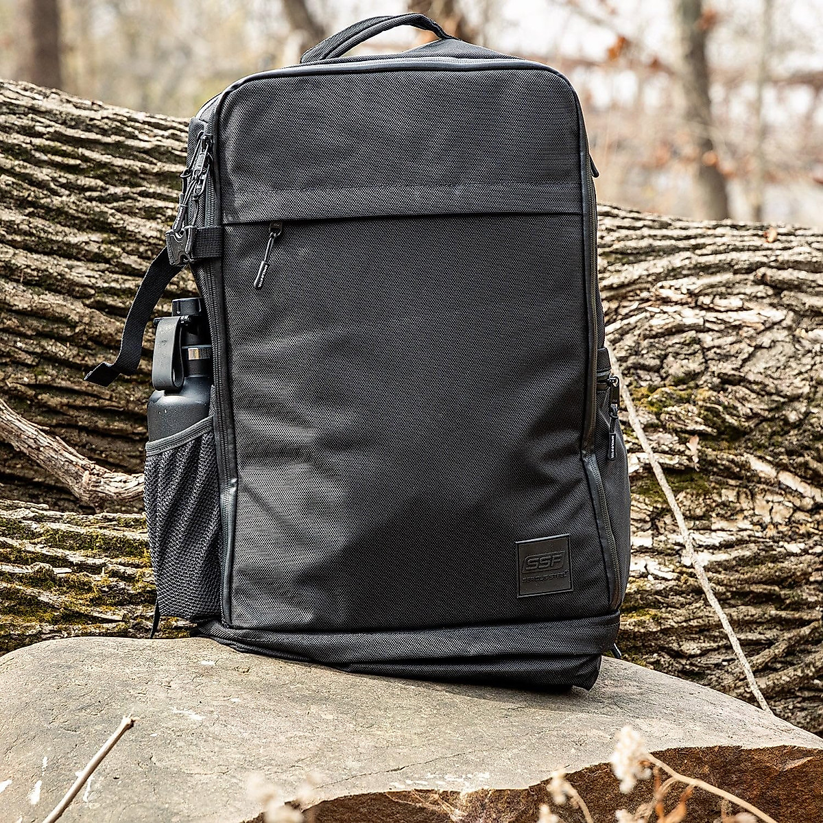 Serious Steel Fitness Gym Bag | 1000D Nylon Duffel Bag | Heavy Duty (Black - Big Bud)