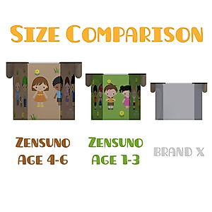 Zensuno Emergency Foldable Portable Disposable Hygienic Instant Potty for Kids Toddlers Small Children and Babies, Great for Road Trip, Camping, Traveling, Hiking and Car Essential (3 Pack, Age 4-6)