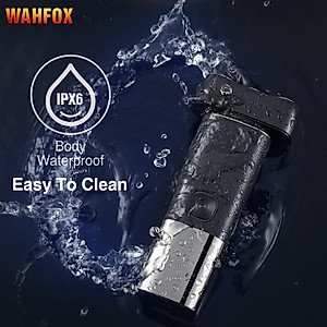 WAHFOX Electric Shaver Wet & Dry Shaver with Charging Stand, Pop-up Trimmer, with Shaving Cream, Rechargeable Shaver