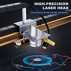 Monport 40w Lightburn with GCode License Key for Lightburn Software 40W Laser Engraver (8" X 12") CO2 Laser Engraver with Red Dot Guidance, 3 LED Monitor Display and Water Cooling System