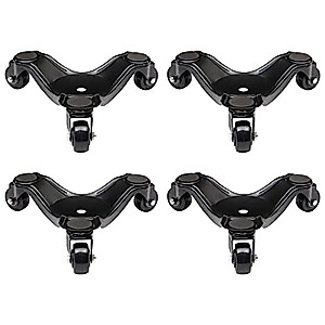 Set of 4 Heavy Duty Furniture Dolly Set with Wheels for Moving (9.8 x 2 in, 441 Lb Capacity)