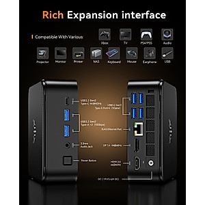 KAMRUI Mini PC, Mini Computer Intel 11th Gen N5105(up to 2.9GHz), 12GB RAM/256GB M.2 SSD, 4K UHD, 2.5 inch SSD(up to 2TB), 2.4G/5.0G WiFi, Business, Home, Office, Recreation