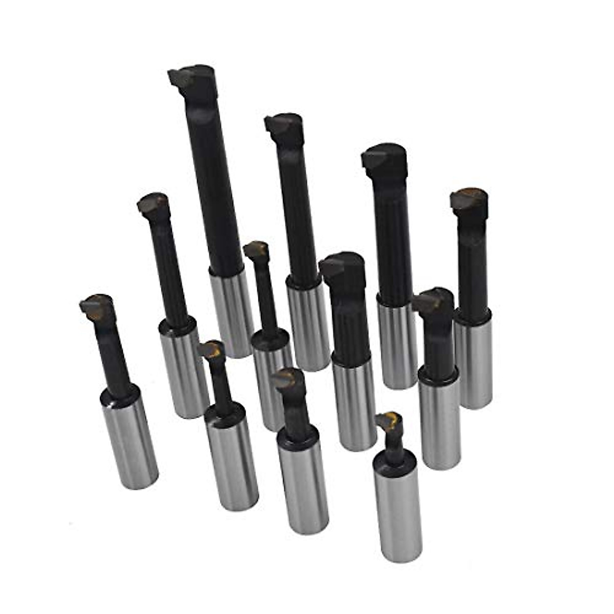 3/4" Boring Bar Set C6 12 Pcs Carbide Tipped Bars 3/4" Shank Lathe Tool