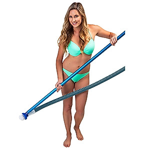 Swimming Pool Corner Vacuum Brush with Adjustable Vacuum Ring - Connects to Standard 1-1/2" Vacuum Hose and 1-1/4" Poles - Clean Corners, Steps, Stairs, Spa Jets - Safe for Concrete, Vinyl Liners