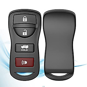 4 Button Car Keyless Entry Remote Key Fob Fits for Nissan 350Z Altima Armada Maxima Murano Pathfinder Sentra Versa Quest Infiniti QX56 EX35 FX35 FX45 G35 FCC ID: KBRASTU15, CWTWB1U733 (Pack of 2)