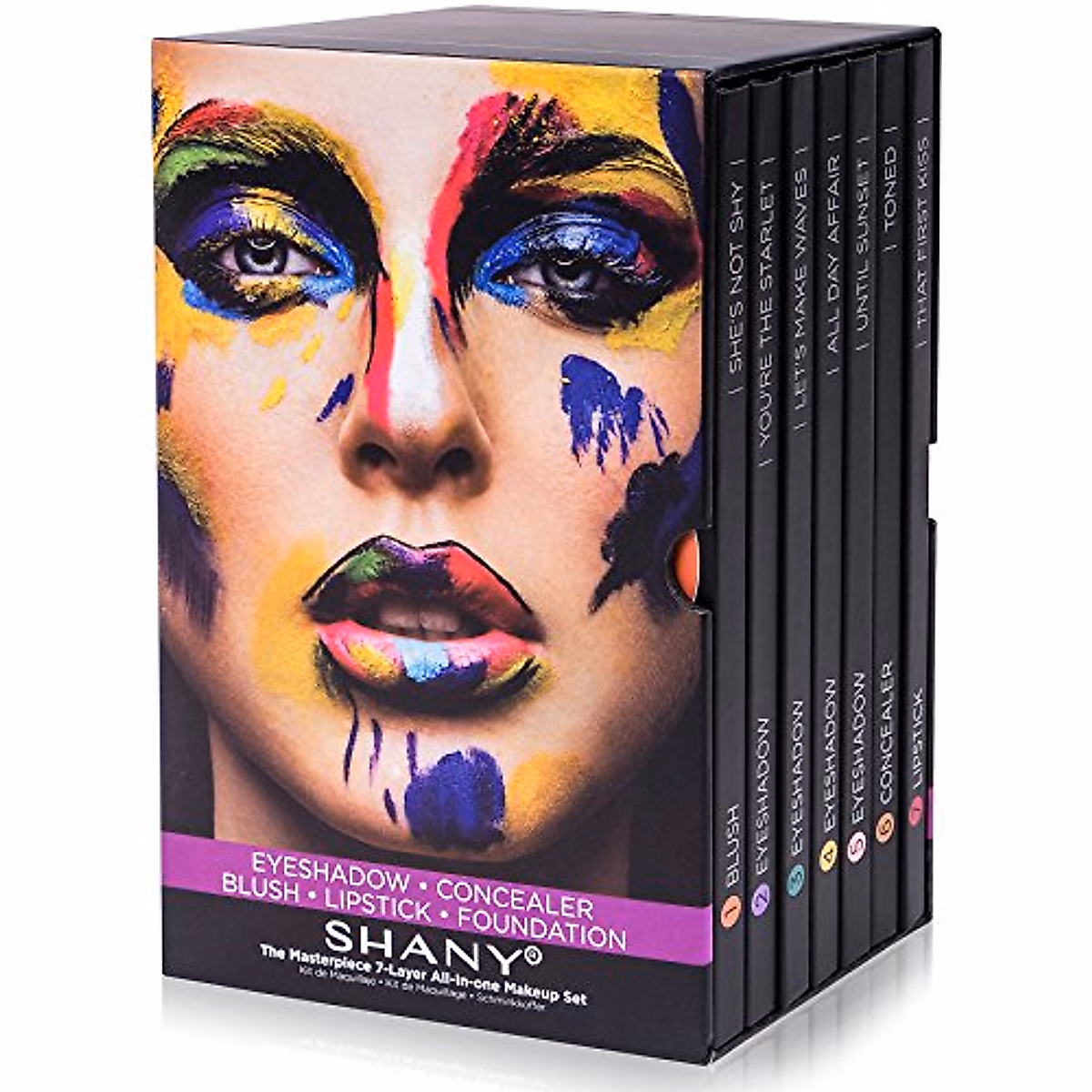 SHANY The Masterpiece 7 Layers All In One Makeup Set with Foundation Palette, Blush Palette, Lip-gloss Lipstick Palette, Eyeshadow Palette - "Original"