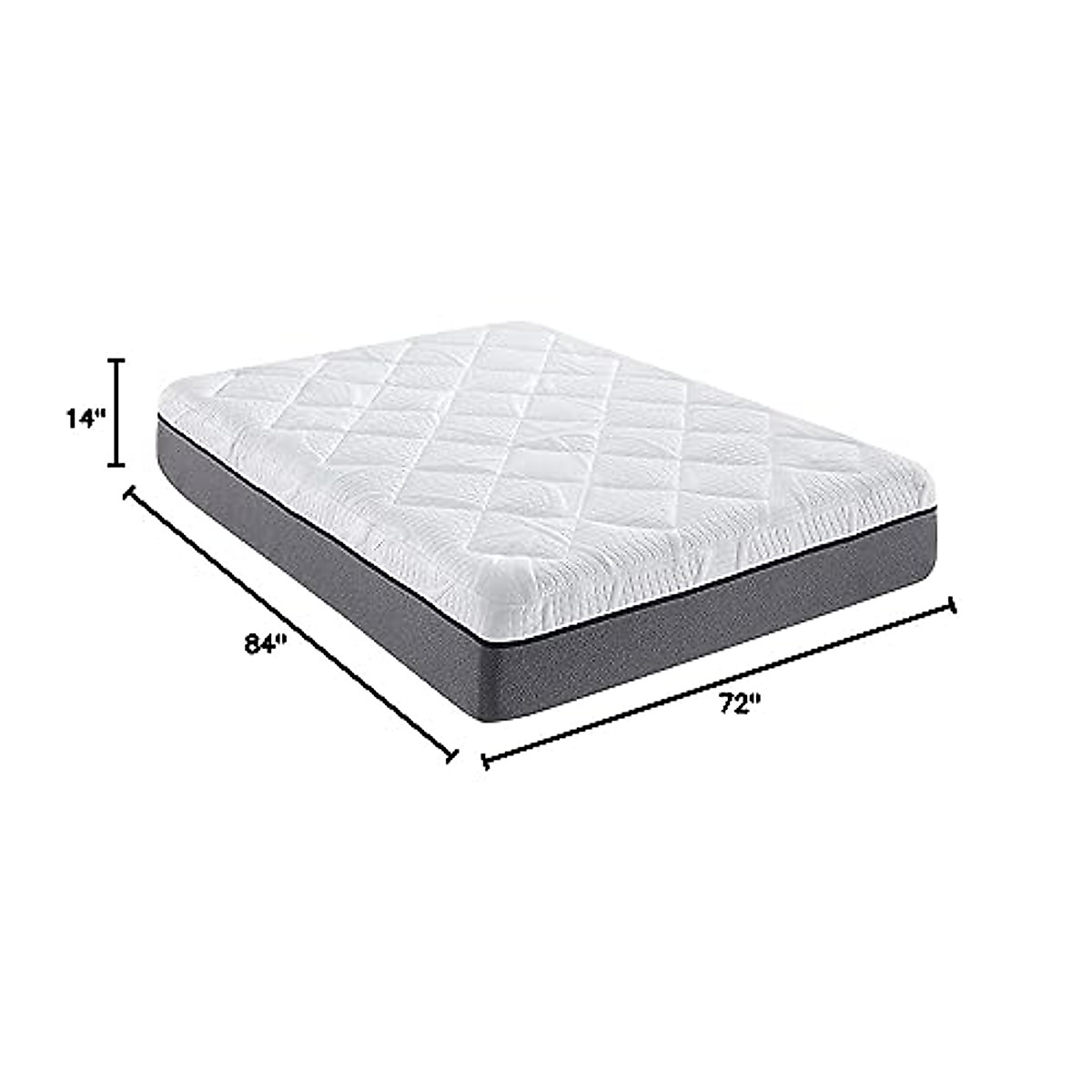 Classic Brands Cool Gel Quilted Memory Foam 14-Inch Mattress | CertiPUR-US Certified | Bed-in-a-Box, California King