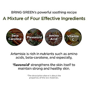 BRING GREEN Artemisia Calming Repair Cream - Daily Skincare Routine for Redness Relief, Soothing Sensitive, Irritated Skin with Salicylic Acid 2.53 fl.oz, 75ml