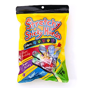 Giraffe Manufacturing 75 Piece Assortment of Small and Large Glitter Slappy Hands Treasure Box - Kids Party Favors, Sticky Hands, Bulk Toys for kids.