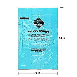 Bags on Board Odor Control Dog Poop Bags and Dispenser | Ocean Breeze Scent | 9 x14 Inches, 900 Waste Pickup Bags