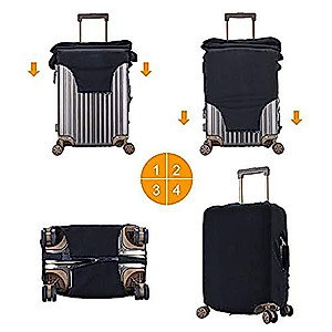 ZgaidIta Black Girl Luggage Coves for Suitcase Washable Suitcase Protector Anti-scratch Suitcase cover L(27-30 inch luggage)