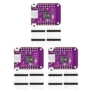 MELIFE 3pcs ESP32 S2 Mini WiFi Board Based ESP32-S2FN4R2 ESP32-S2 4MB Flash Type-C Connect Compatible with MicroPython