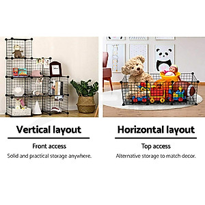 HOMIDEC Cube Storage, Storage Shelves 9 Cube Bookshelf Bookcase Closet Organizer and Storage Wire Storage Cube Multi-Use DIY Storage Cube Shelf for Books, Toys, Clothes, Tools