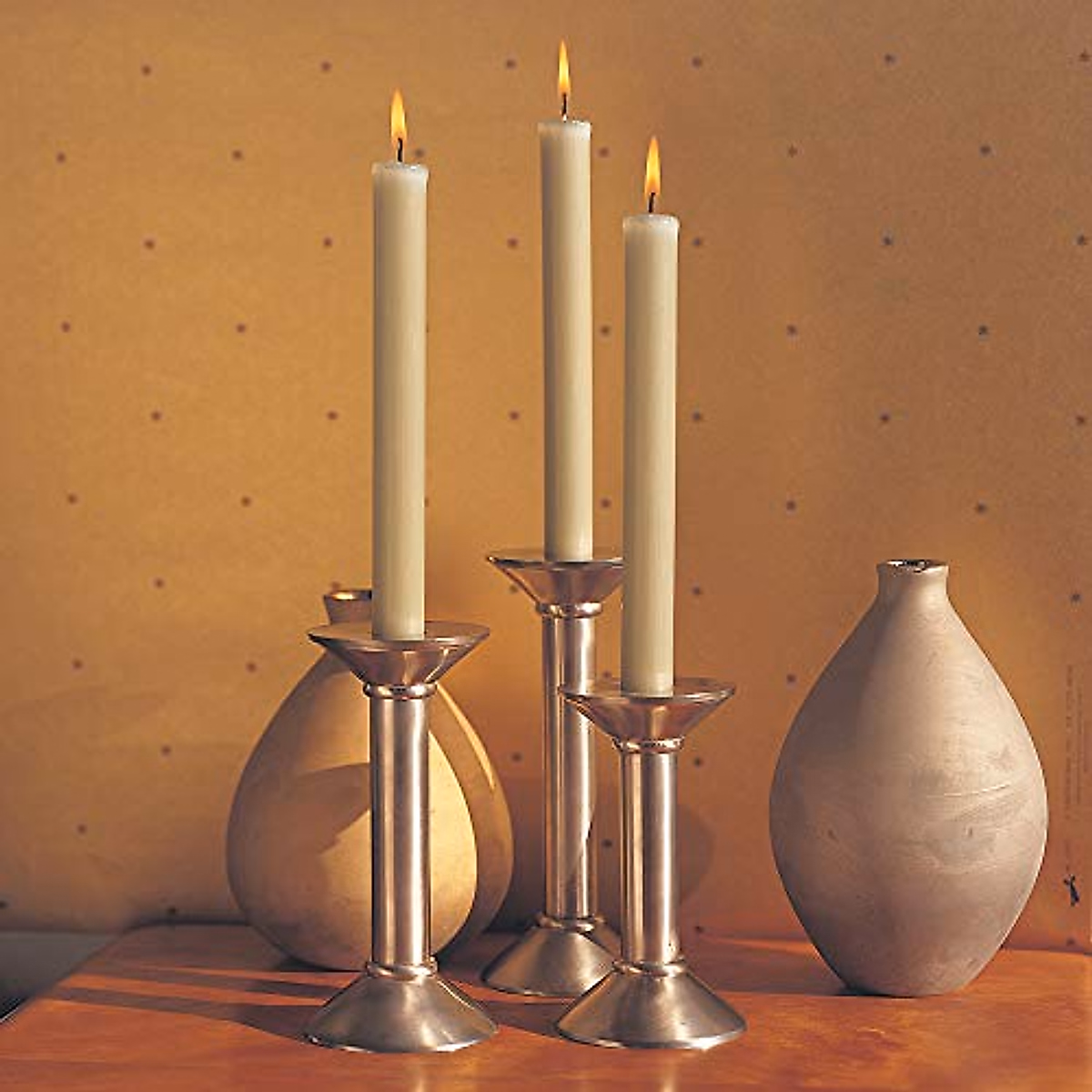 Root Candles Unscented Smooth Arista 9-Inch Dinner Candles, 12-Count, Ivory