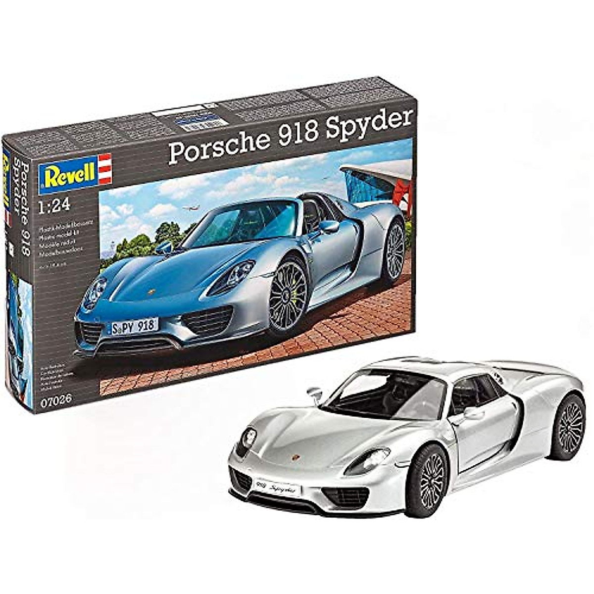 Revell of Germany 07026 Porsche 918 Spyder Model Kit, 19.4 cm Length, Various