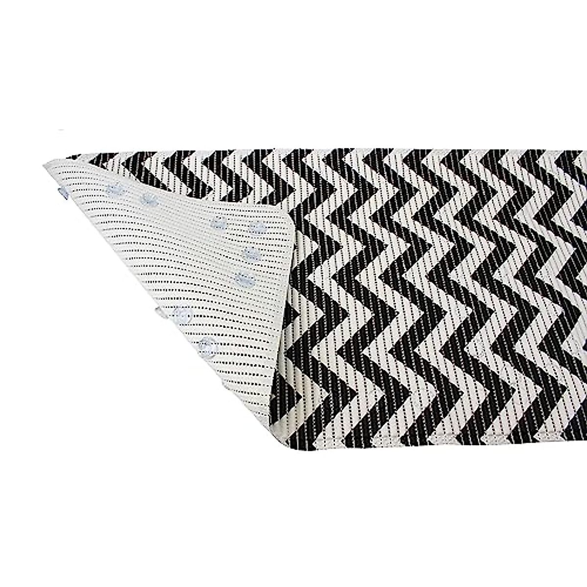 Splash Home Chevron Softee Bath Single Mat Bathtub Mat, Non-Slip Extra-Long Shower Mat with 58 Suction Cups, 36 L x 17 W Inches, Machine Washable, 100% PVC Foam - Black
