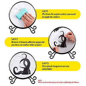 15 Pieces Kraken Octopus Toilet Tentacles Wall Decals Decor Sticker Octopus Toilet Home Decal Black Sea Creature Wall Art Sticker Tentacles Bathroom Kraken Decal for Toilet Seat