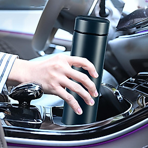 Lizhluzh 17oz Stainless Steel Water Bottles, Slim Water Bottle, Thermo Water Bottle, Insulated Water Bottle Keep Hot for 12 Hrs, Cold for 24 Hrs for Coffee, Drinks