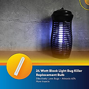 Technical Precision Black Light Replacement for 24 Watt B24W Stinger Replacement Bulb BK100, BK300, BK310, BK500, BK510 Bug Killers - 10.6” Overall Height - 1 Pack