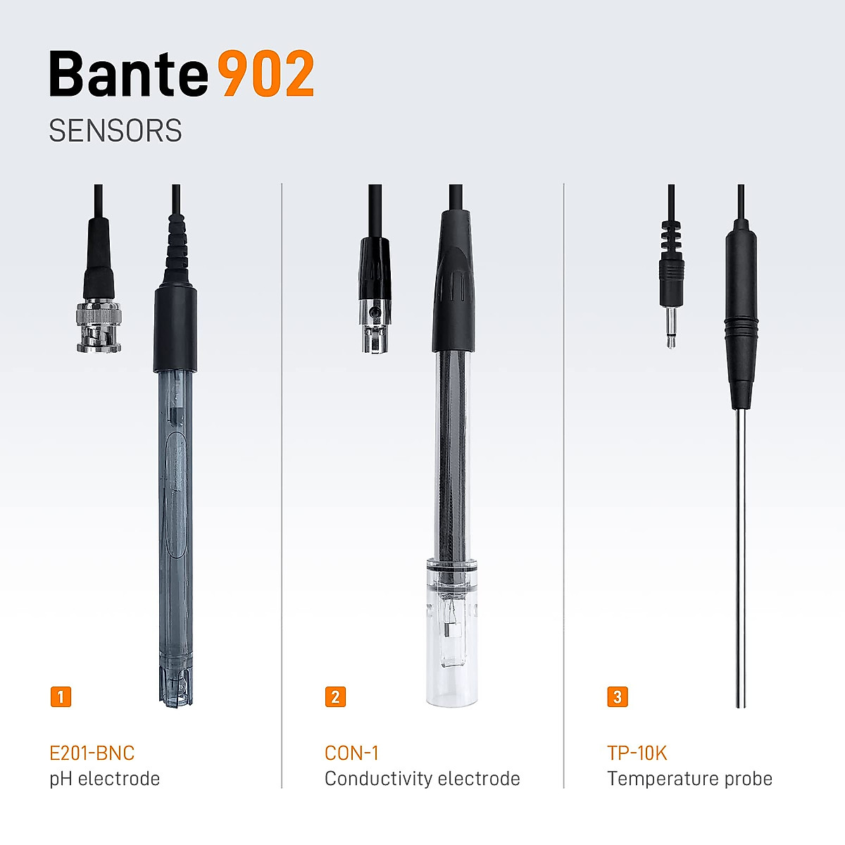 Bante 902 Benchtop pH Conductivity Meter | Containing pH, Conductivity, TDS, Salinity, Resistivity Measurement Modes | Accuracy ±0.002 pH, ±0.5% F.S. | 500 Sets of Data Storage | USB Interface