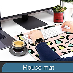 VBFOFBV Bathroom Rugs Absorbent Bath Mats for Bathroom Kitchen Bath Rugs Indoor Outdoor Area Rugs, Pink Leopard Print Lovely Kawaii