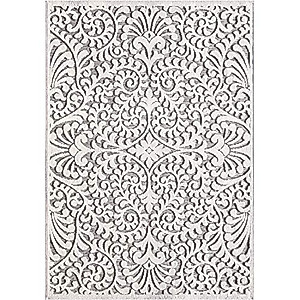 My Texas House by Orian Bluebonnets Area Rug, 5'2" x 7'6", Natural/Gray