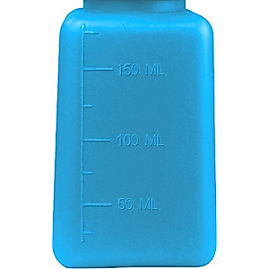 Menda 35730 One Touch Liquid Dispenser Pump Bottle, Acetone Printed, HCS Label, ESD Safe, 6 oz. Dissipative, HDPE/Stainless Steel, Blue
