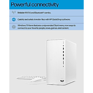 HP 2022 TP01 Pavilion Business Desktop Intel 12th Gen 6-Core i5-12400 64GB RAM 1TB PCIe SSD 2TB HDD Intel UHD Graphics HDMI VGA USB-C WiFi AX BT RJ-45 Windows 10 Pro w/RE USB