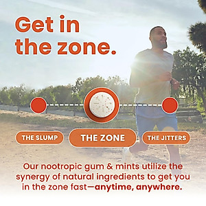 NeuroGum Energy Caffeine Gum (54 Pieces) - Sugar Free with L-theanine + Natural Caffeine + Vitamin B12 & B6 - Nootropic Energy & Focus Supplement for Women & Men - Keto & Vegan, Cinnamon Flavor