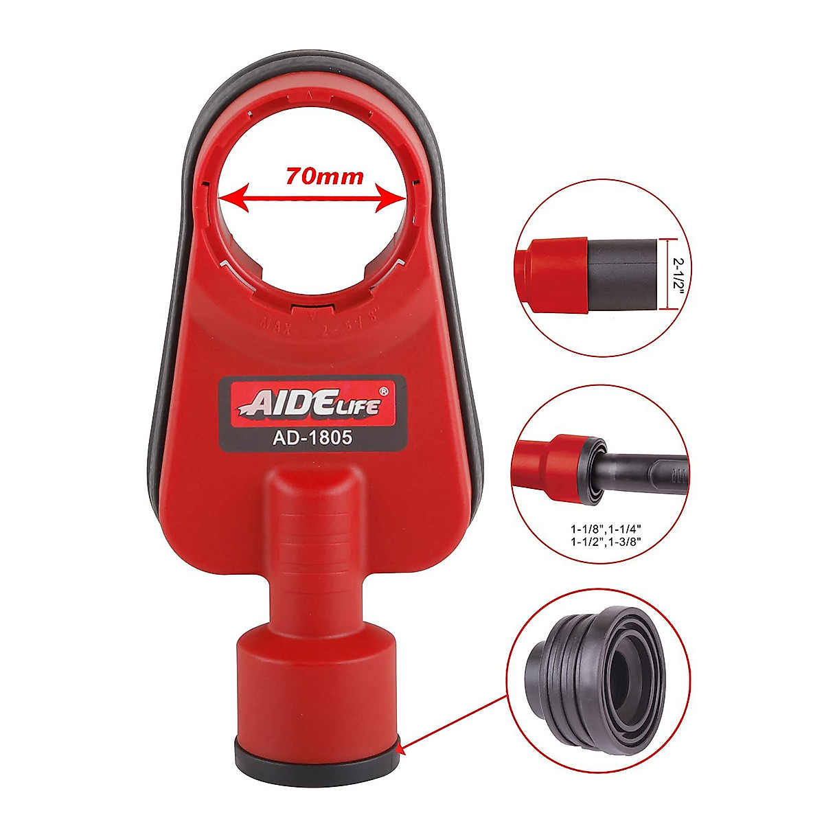 Aidelife Rotary hammer dust collection attachment,Universal Dust shroud for drilling