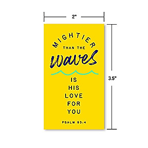 Bible Verse Cards - Inspirational Scripture Messages (60 Unique 3.5 inch x 2 inch Cards)