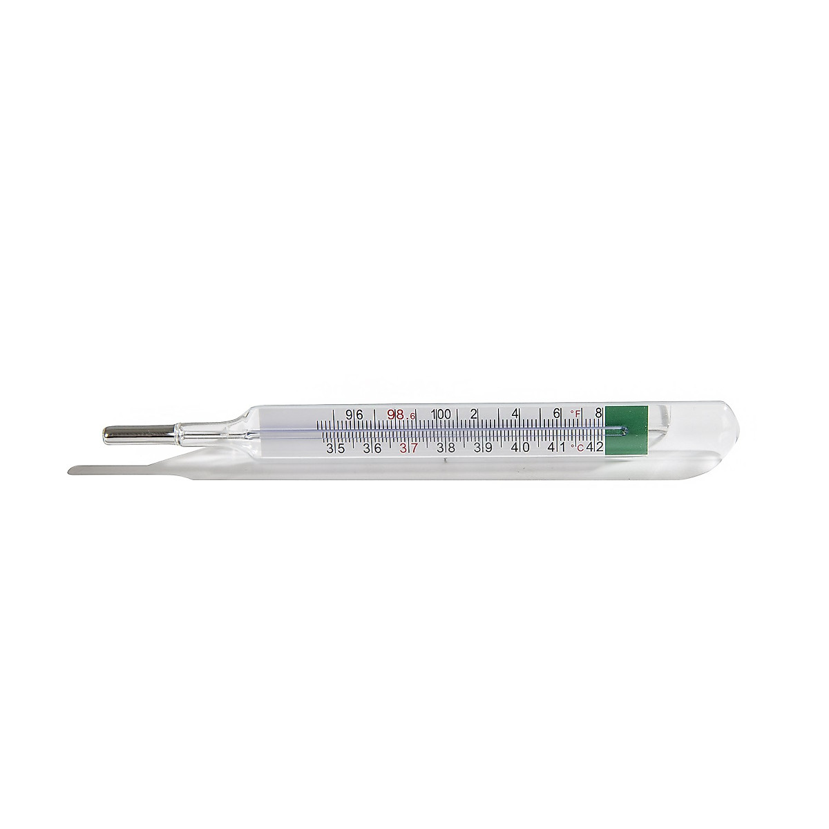 Geratherm Mercury Free Oral Glass Thermometer, Pack of 2