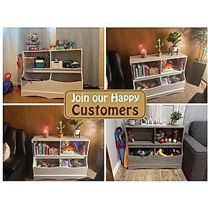 Naomi Home Nancy Stylish Storage Delights Toys Find Their Home Kids Storage with Bookshelves, Multifunctional Toy Organizer Kids' bookcases, Cabinets & Shelves for Playroom, Nursery, White