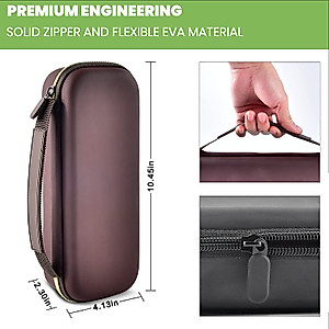 Stethoscope Case Compatible with 3M Littmann Classic III Monitoring/Lightweight II S.E/Cardiology IV Diagnostic/MDF Acoustica Stethoscopes, Extra Pocket for Doctor & Nurse Accessories (Dark Brown)