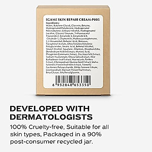 IGAME Skin Repair Cream-P005B | Repairing Moisturizer | Highly Moisturizing Formula | Clean & Effective | Suitable for All Skin Types | 1.7 Fl. Oz
