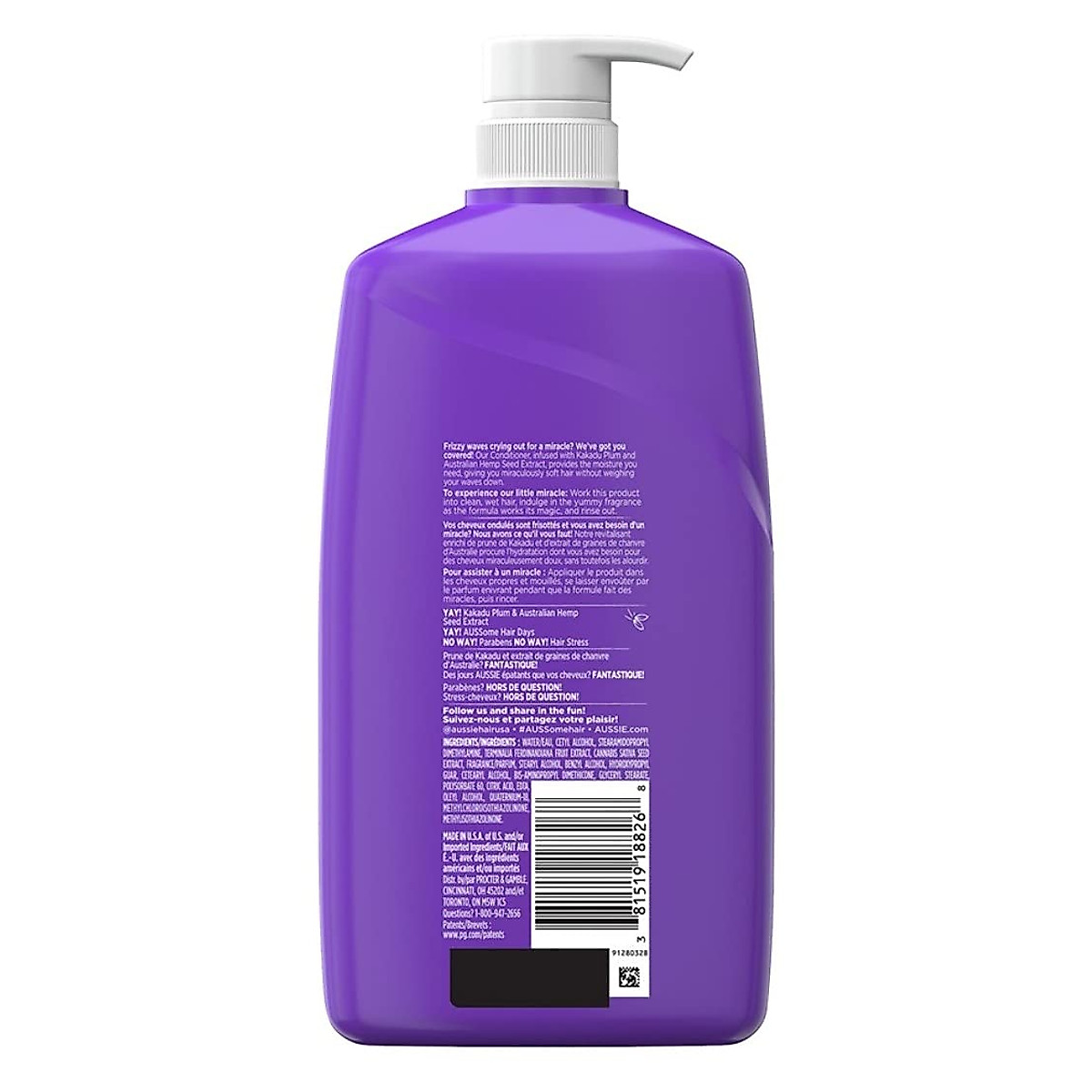 Aussie Conditioner Miracle Waves 26.2 Ounce (778ml) (Pack of 2)
