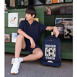 UNIKER Travel Large Backpack with Wheels for Men Women Adults, Wheeled 14 Inch Loptop Bag Travel Carry on Luggage Bag Work School Computer Bag Business Trolley