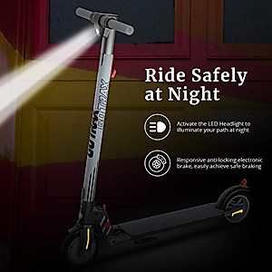 Gotrax Vibe Electric Kick Scooter, 6.5" Foldable Commuting Scooter for Kids 8-15, 12 MPH & 7 Miles Range E Kick Scooters for Kids, Teens, Boys and Girls (Gray)