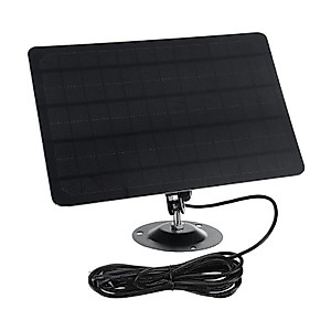 XIXIAN 10W 6V Micro USB Solar Panel 2000mAh 360-degree Rotation Waterproof Wall Mounted Monocrystal Silicon Solar Plate for USB Camera