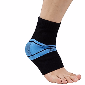 1PCS Ankle Brace Compression Support Sleeve Elastic Breathable for Injury Recovery Joint Pain Basket Foot (Color : L, Size : S)
