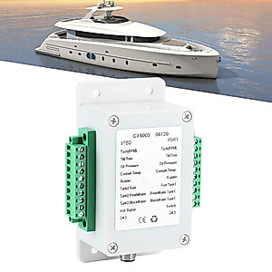 Qiilu NMEA2000 Converter, 9V‑32V DC IP67 Waterproof Converter Box Convert Sensor Singal to NMEA2000 for Boat Yacht