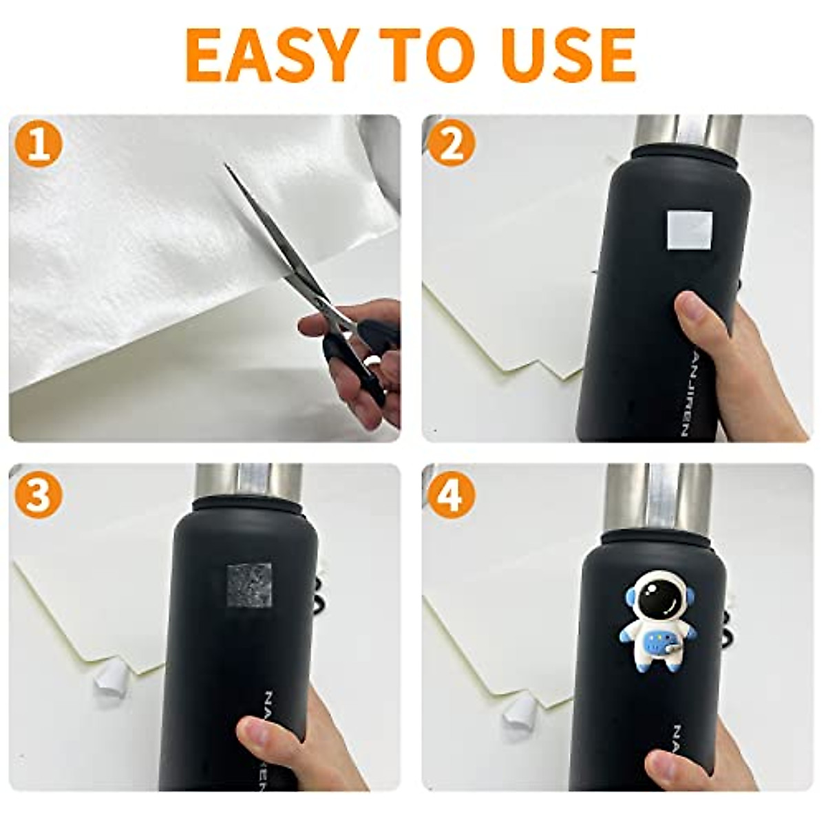 22 Sheets Clear Double Sided Adhesive Tape Sheets for Craft,A4 Size Super Strong Sticky Tumbler Tape Sheets 8.3x11.5 Inch with 0.1mm Thickness for DIY Art/Craft/Home Decorative Tape with Yellow Liner