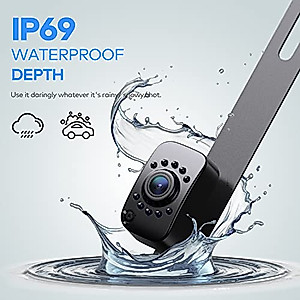 HD eRapta ERT01 Backup Camera Rear View License Plate Reverse Camera Universal for Pickup Truck Car SUV 149° Perfect Angle Night Vision IP69K Level Waterproof