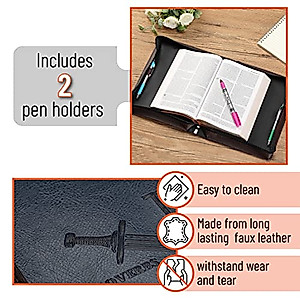 Mr. Pen- Bible Cover for Men, Large(PLEASE PAY ATTENTION TO SIZE), Faux Leather Bible Cover, Bible Cover, Bible Case, Bible Bag, Bible Case for Men, Bible Holder, Bible Carrying Case, Bible Cover Case