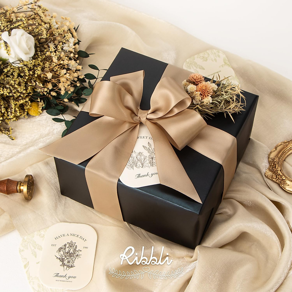 Ribbli Black Metallic Wrapping Paper Matte Black Solid Color Paper Perfect for Birthday Christmas Baby Shower Wedding Valentine's Day- 17Inch x 394Inch(33Feet)