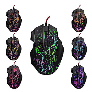 ANDROSET 3Color LED Backlight Wired USB Gaming Keyboard and 2400DPI Mouse Mice Set (1X Gaming Keyboard+ 1X Gaming Mouse)