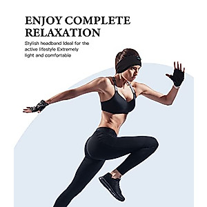 Voerou Sleep Headphones, Adjustable Bluetooth Headband Headphones, Ultra-Long Play Time Sleeping Headphones with Built in HD Hi Fi Speakers, Perfect for Sleep, Workout, Tennis, Yoga, Travel, Insomnia