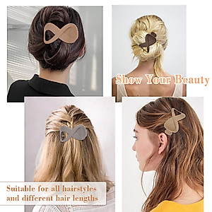 6 Packs Flat Hair Clips, French Concord Hair Clips, Lay Down Claw Clips for Women Girls, Medium Banana Hair Clips for Thin Short Hair, 3.35 Inch Strong Hold Hair Barrettes for Styling Sectioning