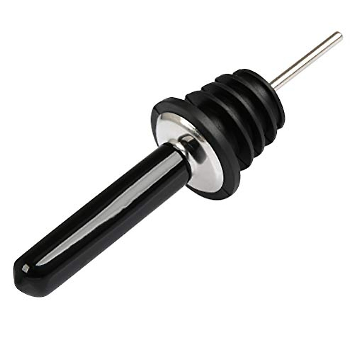 FOCCTS 60 Black Rubber Pourer Cap Liquor Bottle Pourer Cover Dispenser Spout Dust Covers